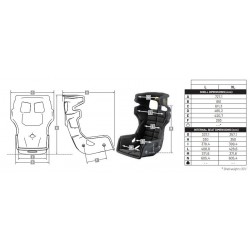 Sabelt GT-MCL - XLarge Interior Pads - Carbon Fiber Race Seat